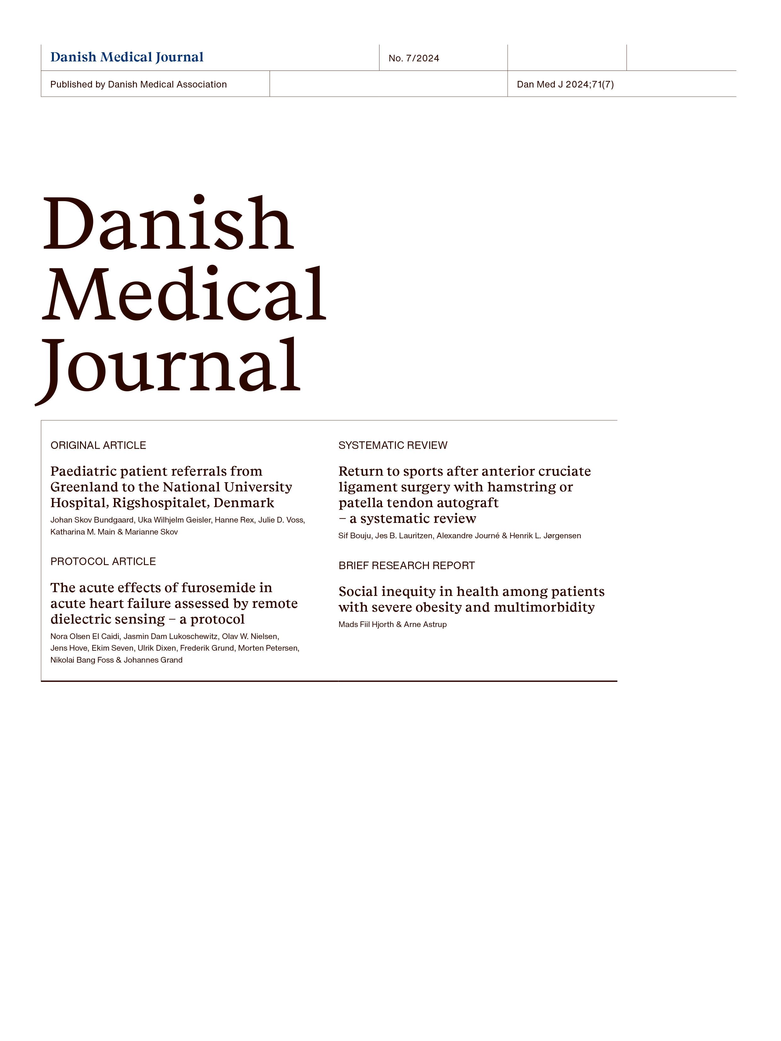 DMJ 7/2024 | Ugeskriftet.dk