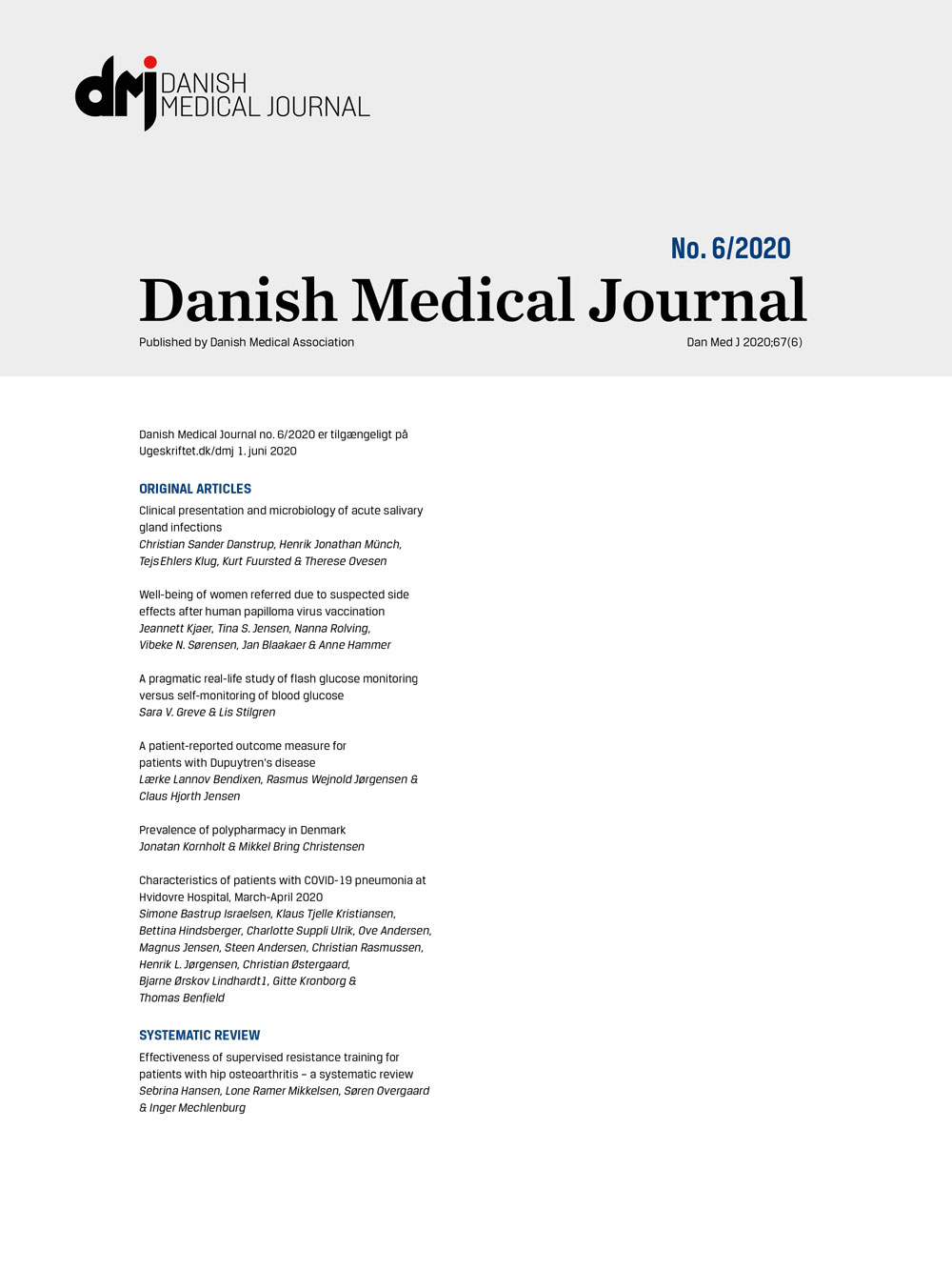DMJ 6/2020 | Ugeskriftet.dk